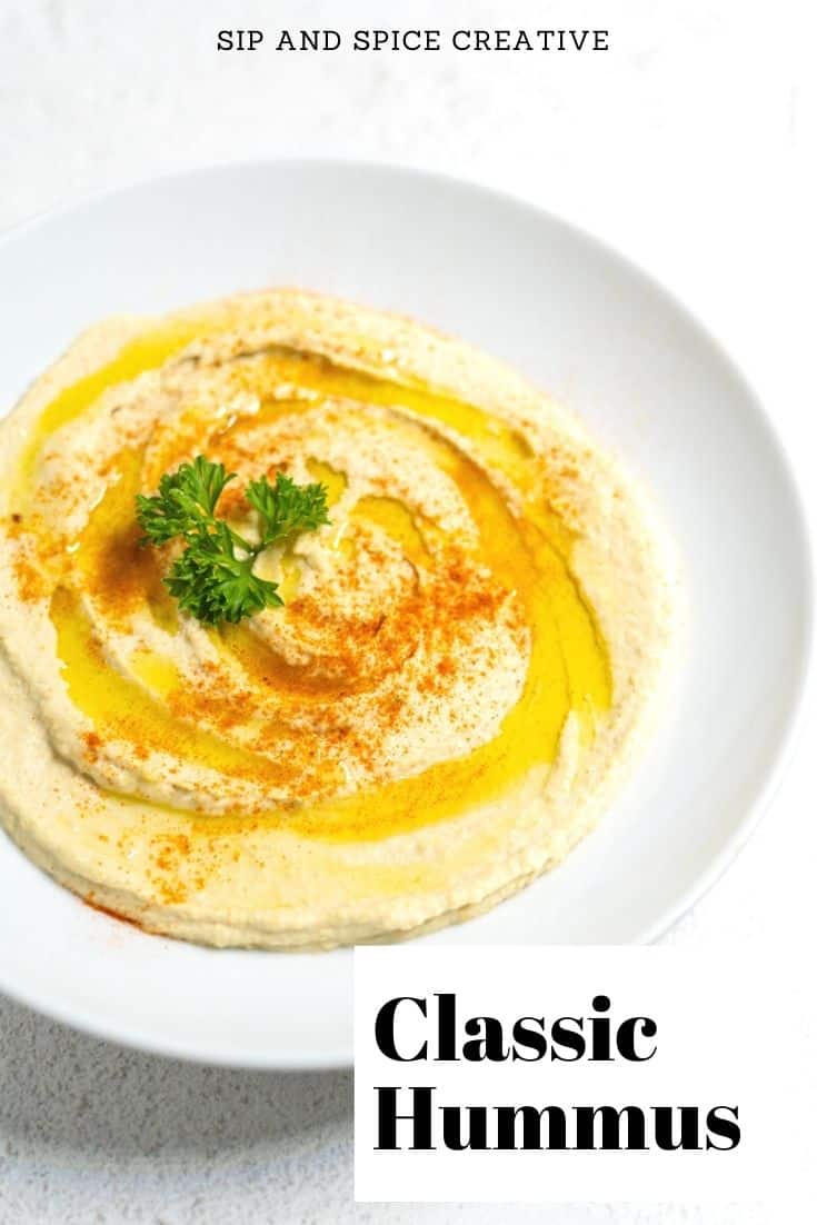 Easy Creamy Hummus with Garlic and Cumin Recipe - Sip and Spice